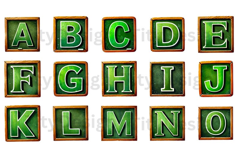 Chalkboard Alphabet Clipart - Chalk Style Letters and Numbers PNG ...