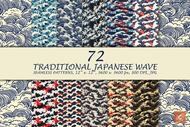 Traditional Japanese Wave, Seamless Pattern, Japanese Art, Traditional ...