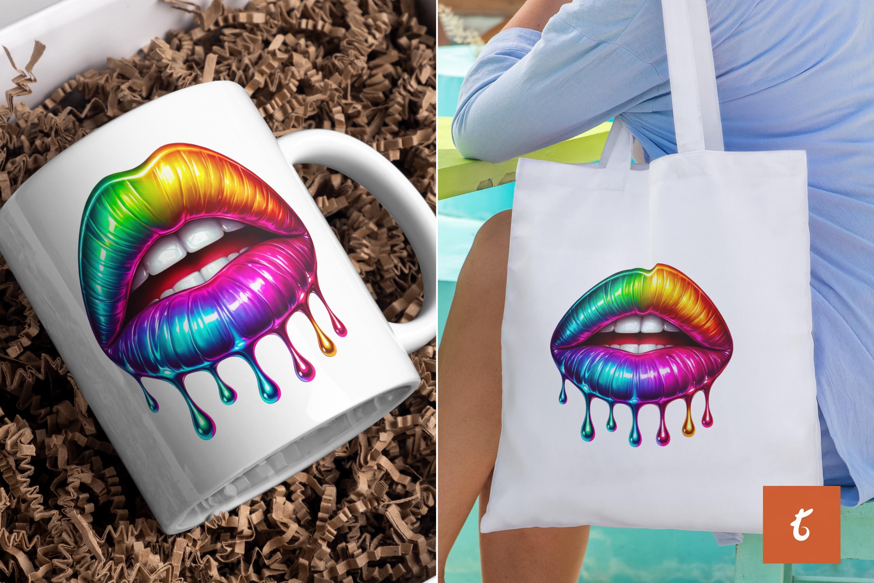 Rainbow Lips PNG - LGBTQ Kiss Lips Design - Dripping Lip Clipart ...