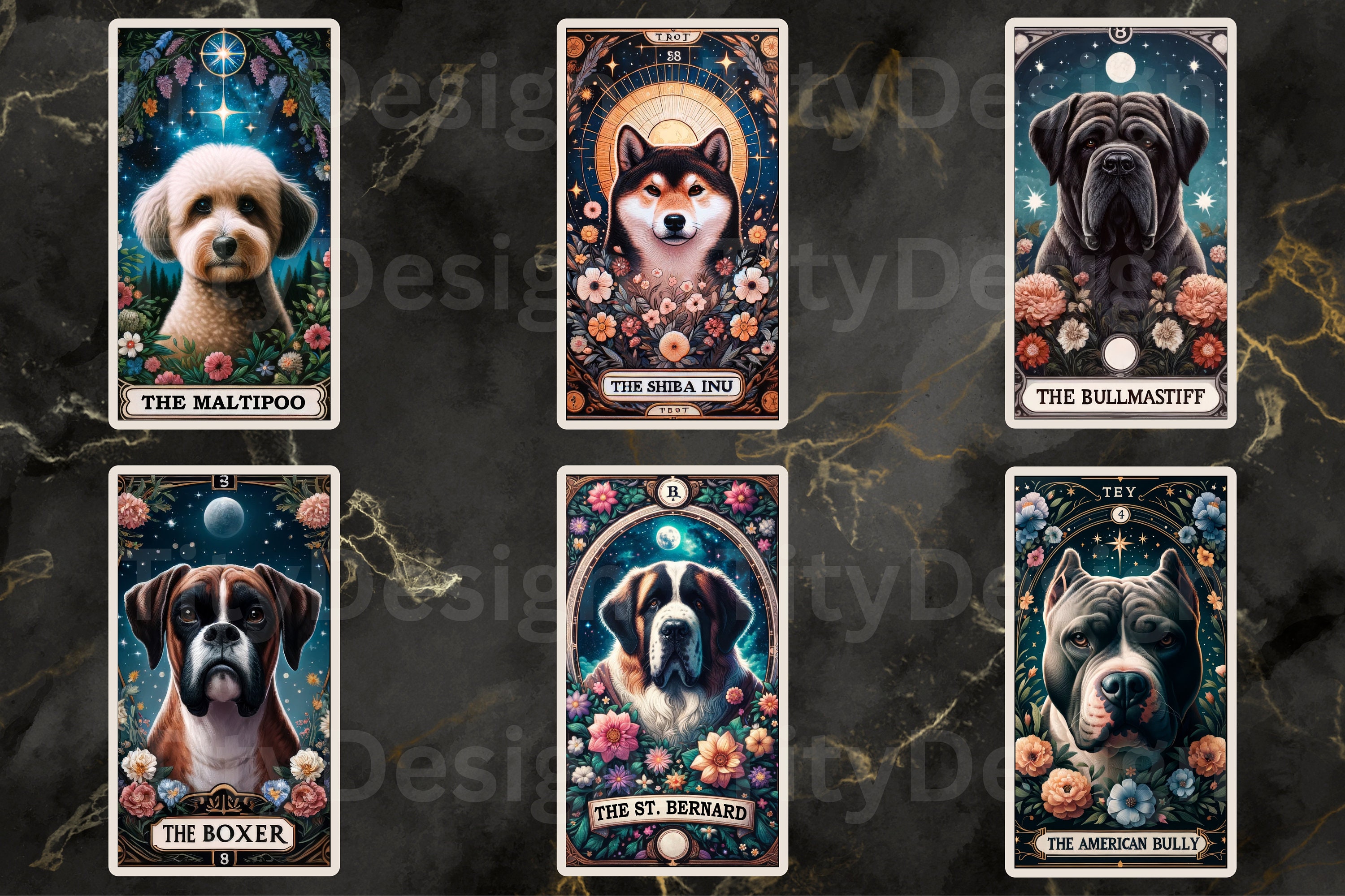Cartas del Tarot para perros - 30 divertidos archivos PNG del Tarot ...