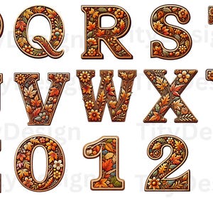 Autumn Alphabet Png - Fall Seasonal Letter Clipart - Autumn Wood Letter ...