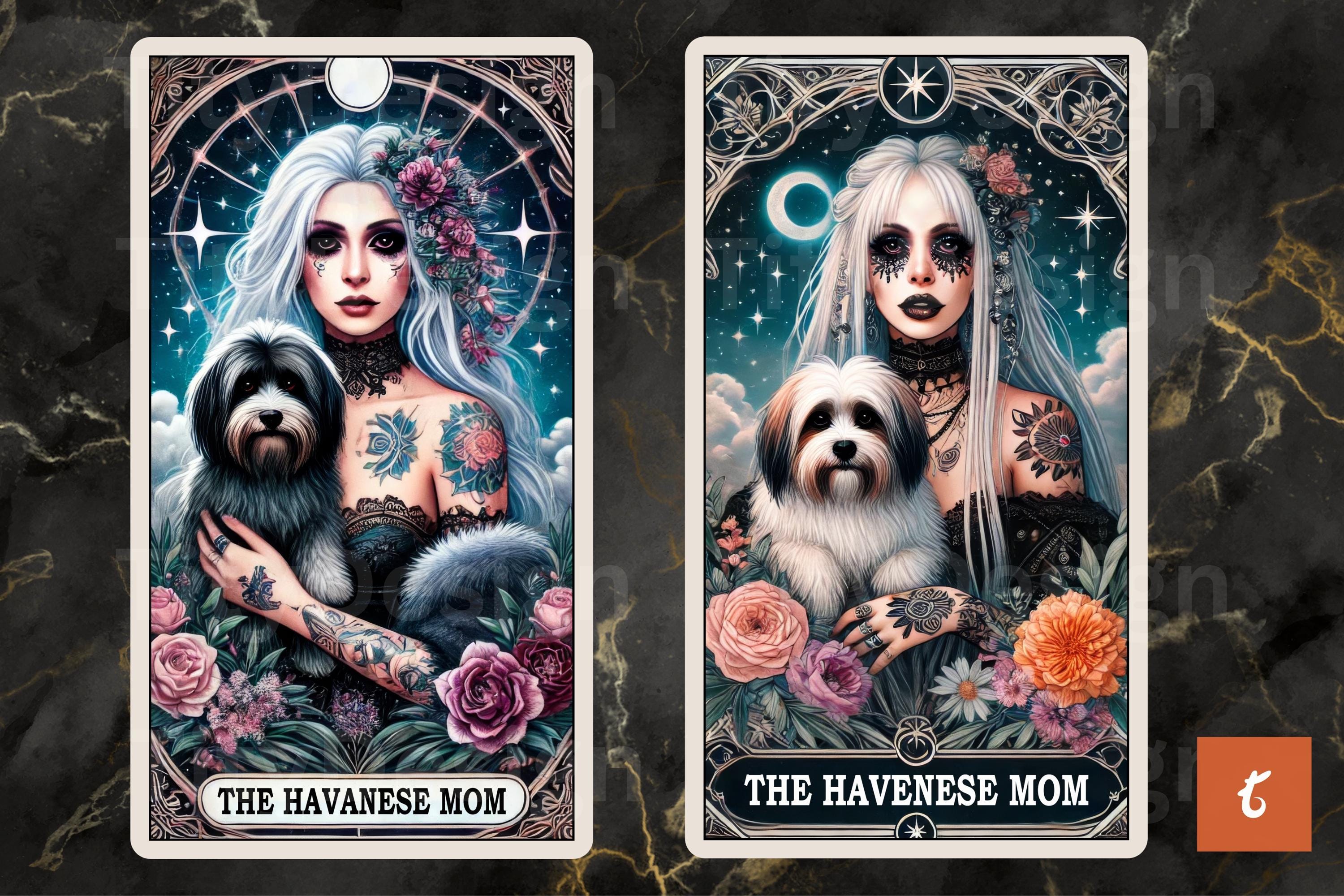 Dog Mom Tarot Card - Funny Animal Wall Art - Queen Dog Mom - the Dog ...