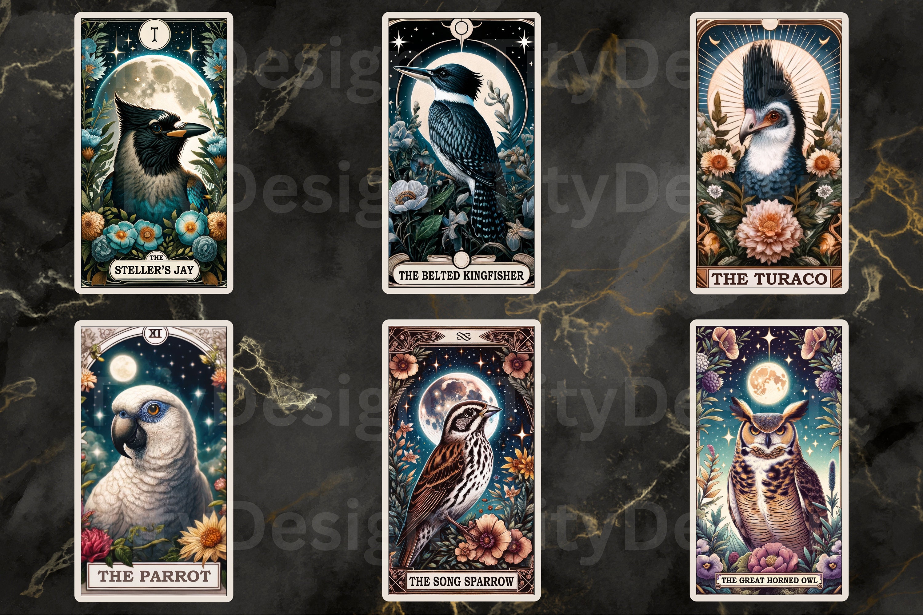 Bird Tarot Card - 40 Funny Tarot Cards - American Bird Lover - Tarot ...