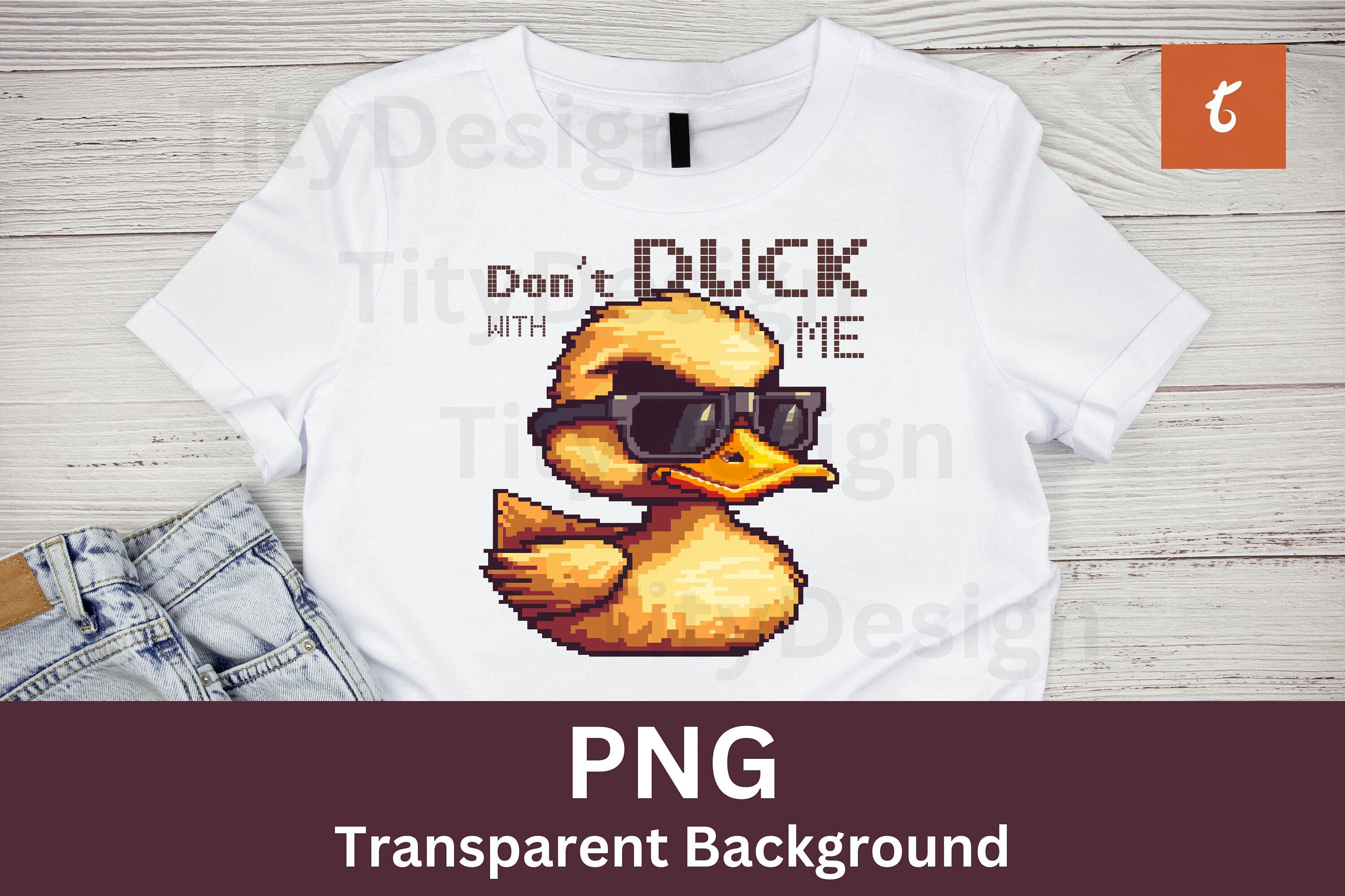 Don't Duck With Me Png Rubber Duck With Sunglasses Funny Duck ...