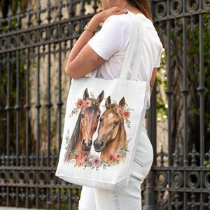 34 Watercolor Floral Horse Clipart - Horses With Flower Crown ...