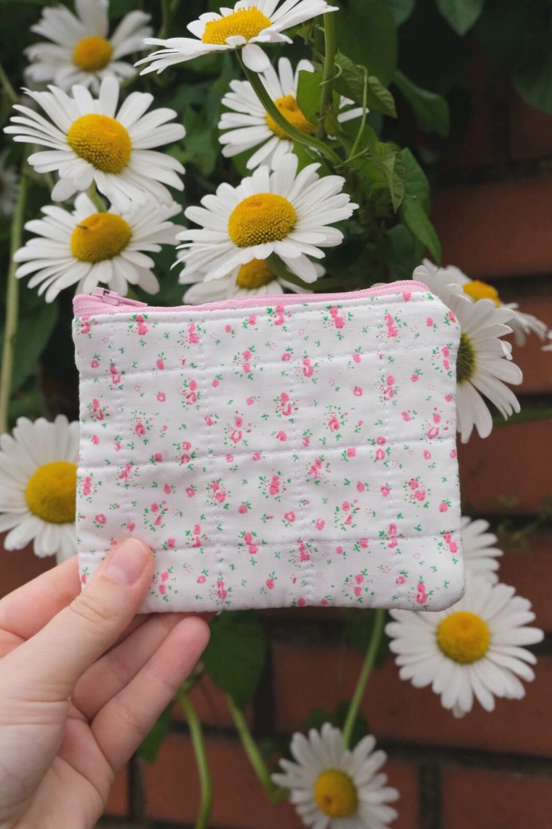 Handmade Floral Quilted Coin Purse - Etsy Australia