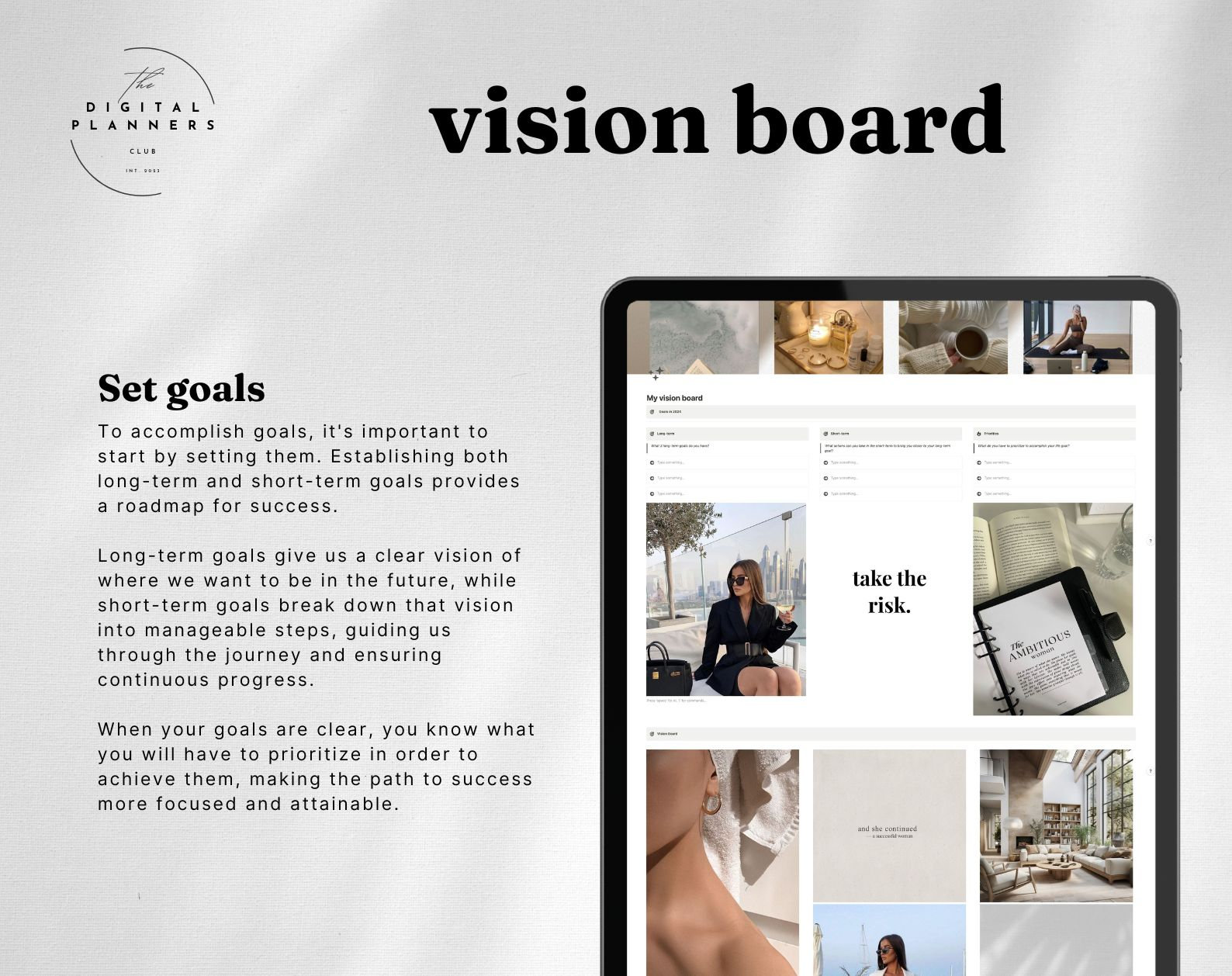 Digital Vision Board | Notion Template | Notion Planner - Etsy