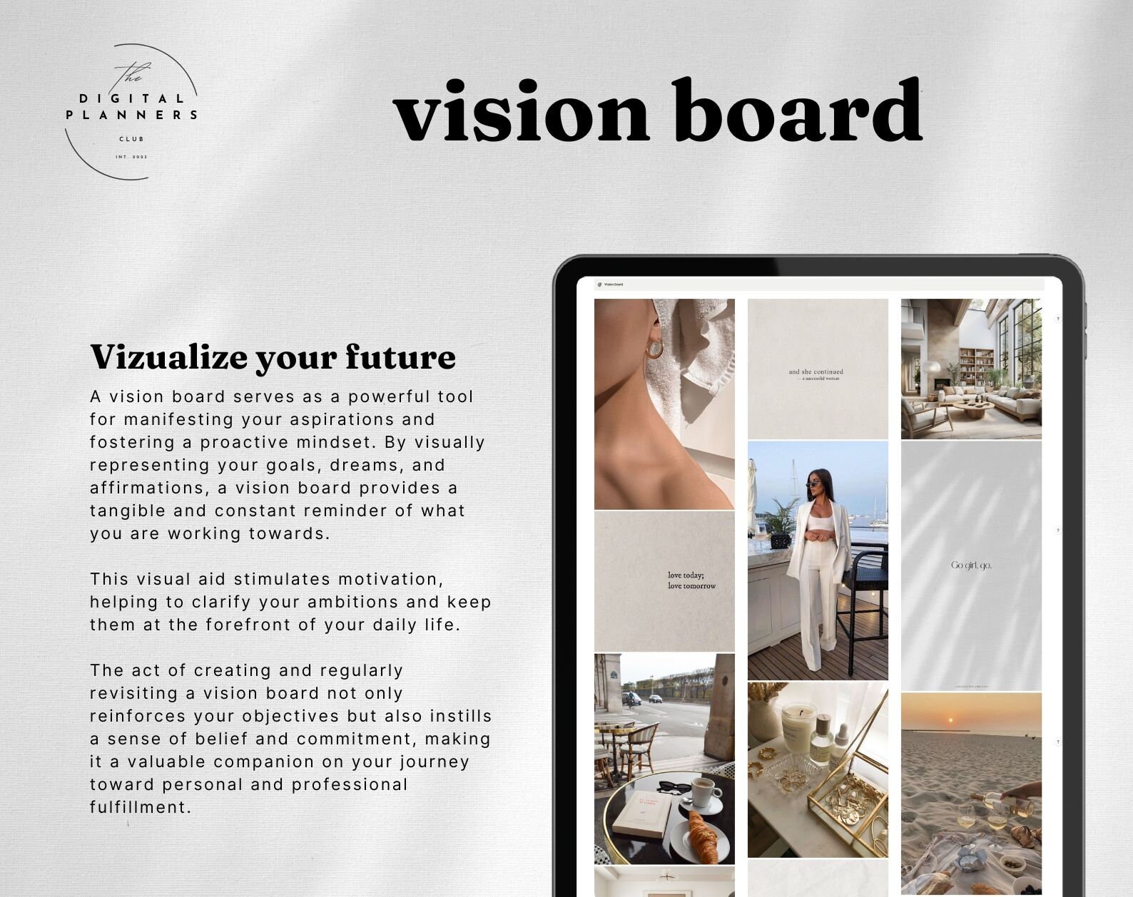 Digital Vision Board | Notion Template | Notion Planner - Etsy
