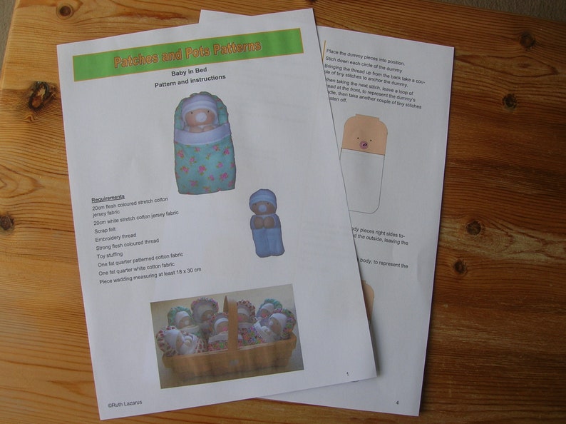 Baby in Bed Pattern and Instructions for a Little Baby in a Bed - Etsy