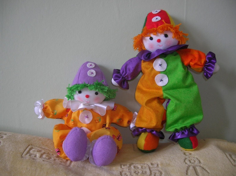 Cuddly Clown Pattern and Instructions - Etsy