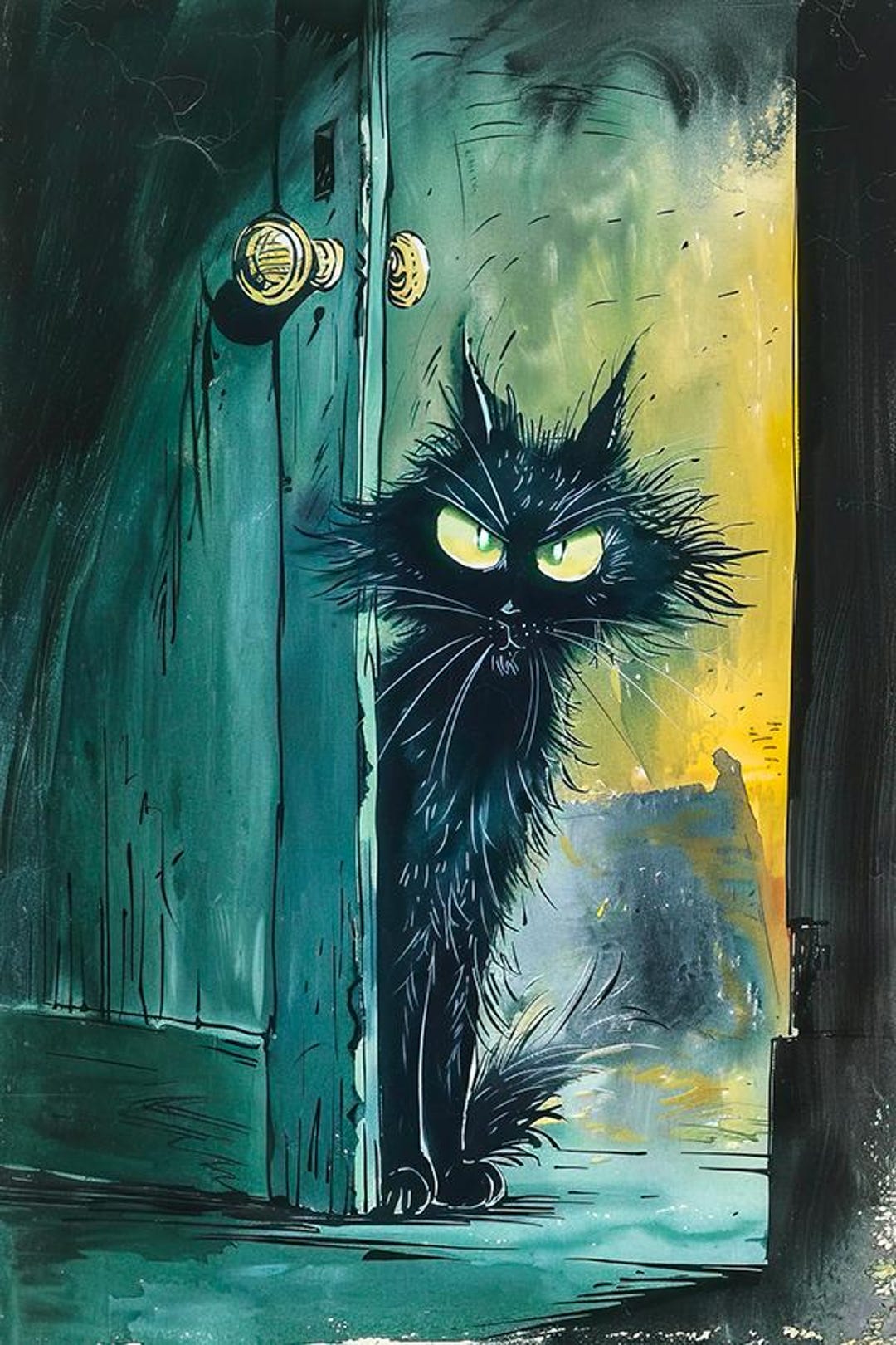 Crazy Cat, Printable, Downloadable, Wall Art, Poster, Art, Large Size ...