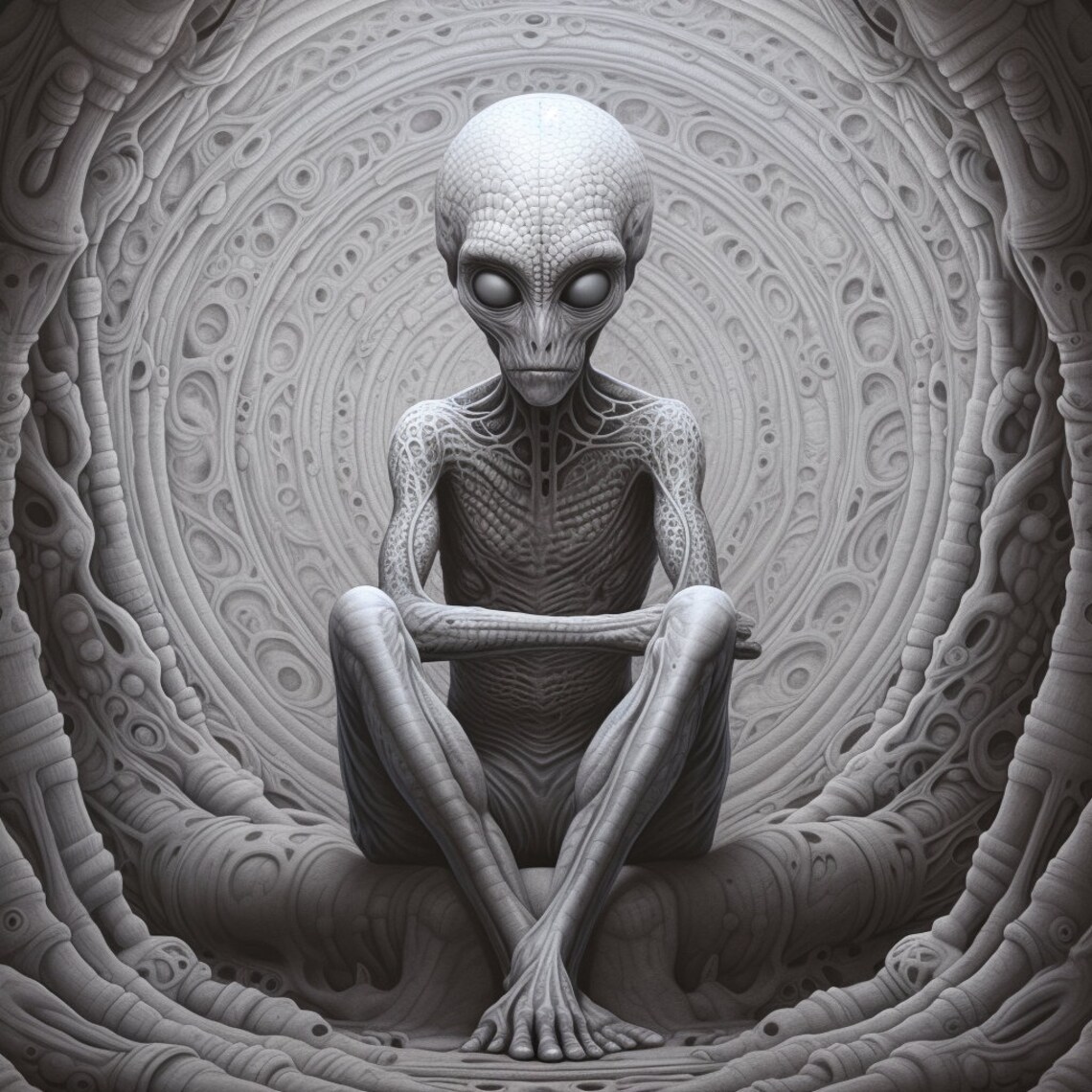 Grey Alien 1 Printable, Downloadable, Wall Art, Poster, Art, Large Size ...