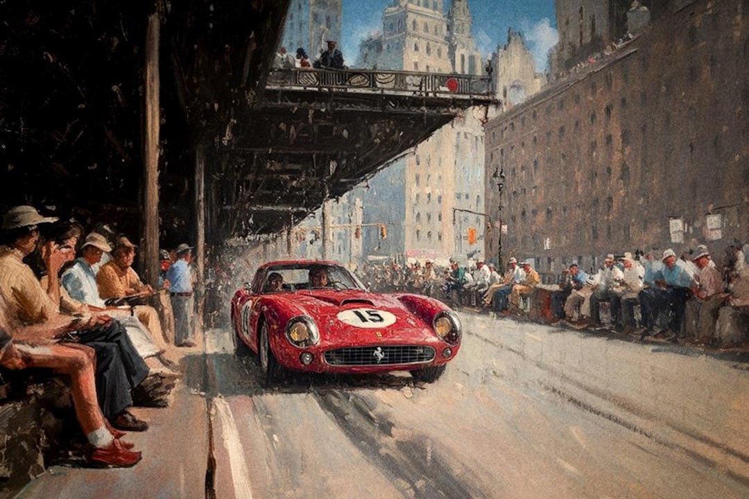 Vintage Classic: A Ferrari’s Urban Race, Decoration Artwork Download ...