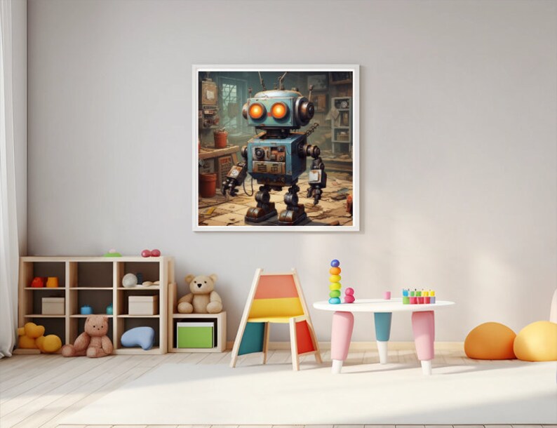 Robbie the Robot Printable, Downloadable, Wall Art, Poster, Art, Large ...
