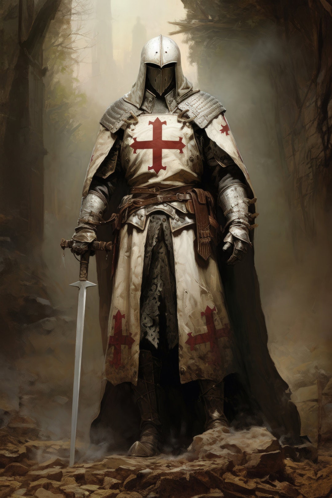 The Crusader Printable, Downloadable, Wall Art, Poster, Art, Large Size ...