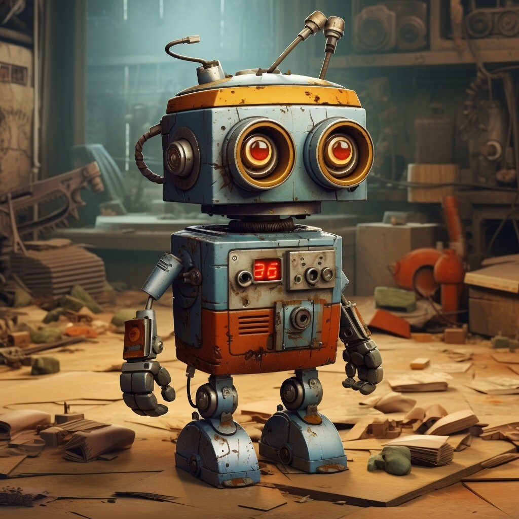 Ronnie the Robot Printable, Downloadable, Wall Art, Poster, Art, Large ...