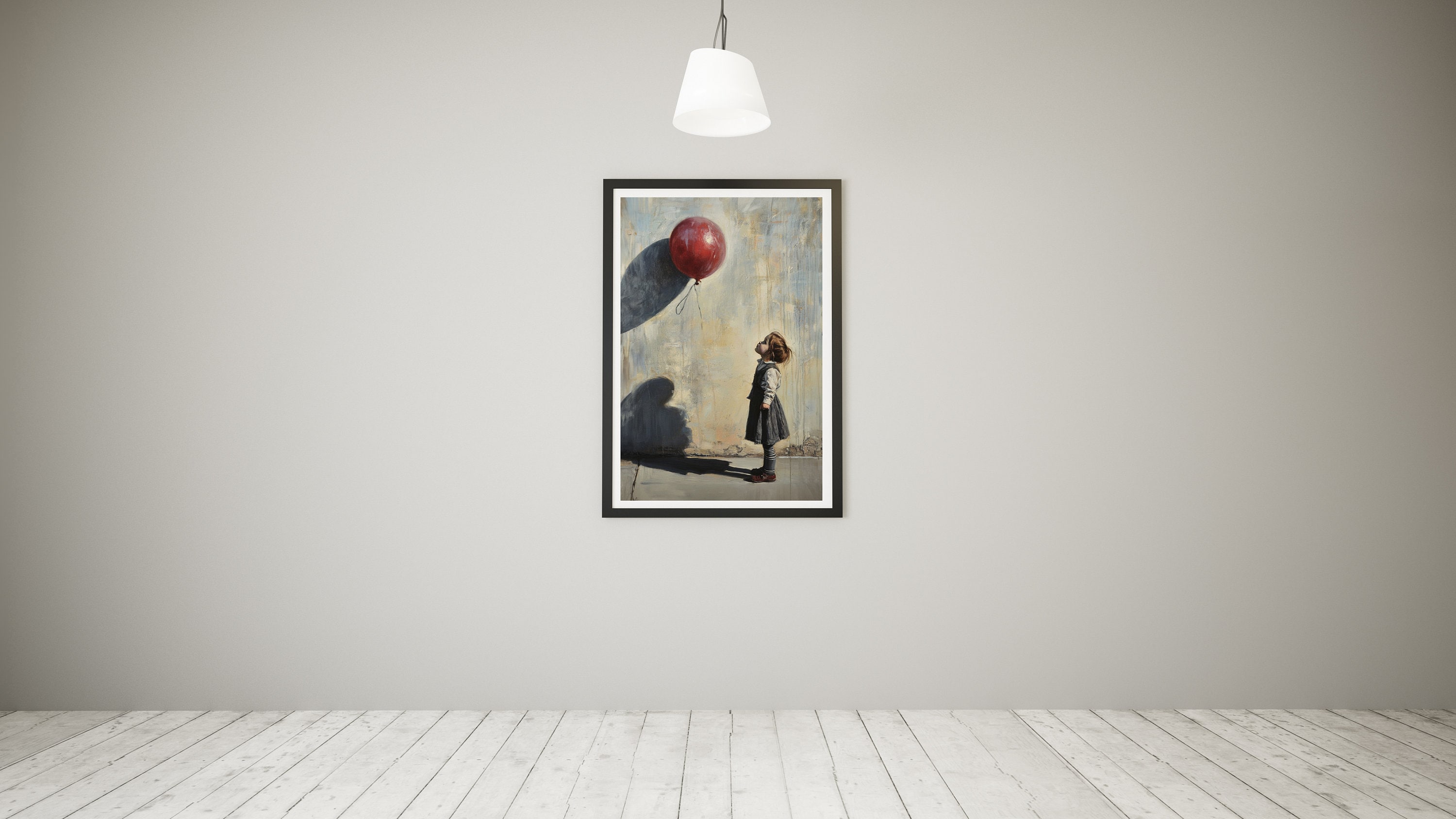 The Girl With the Red Balloon "solitary Daydream" in the Style of ...