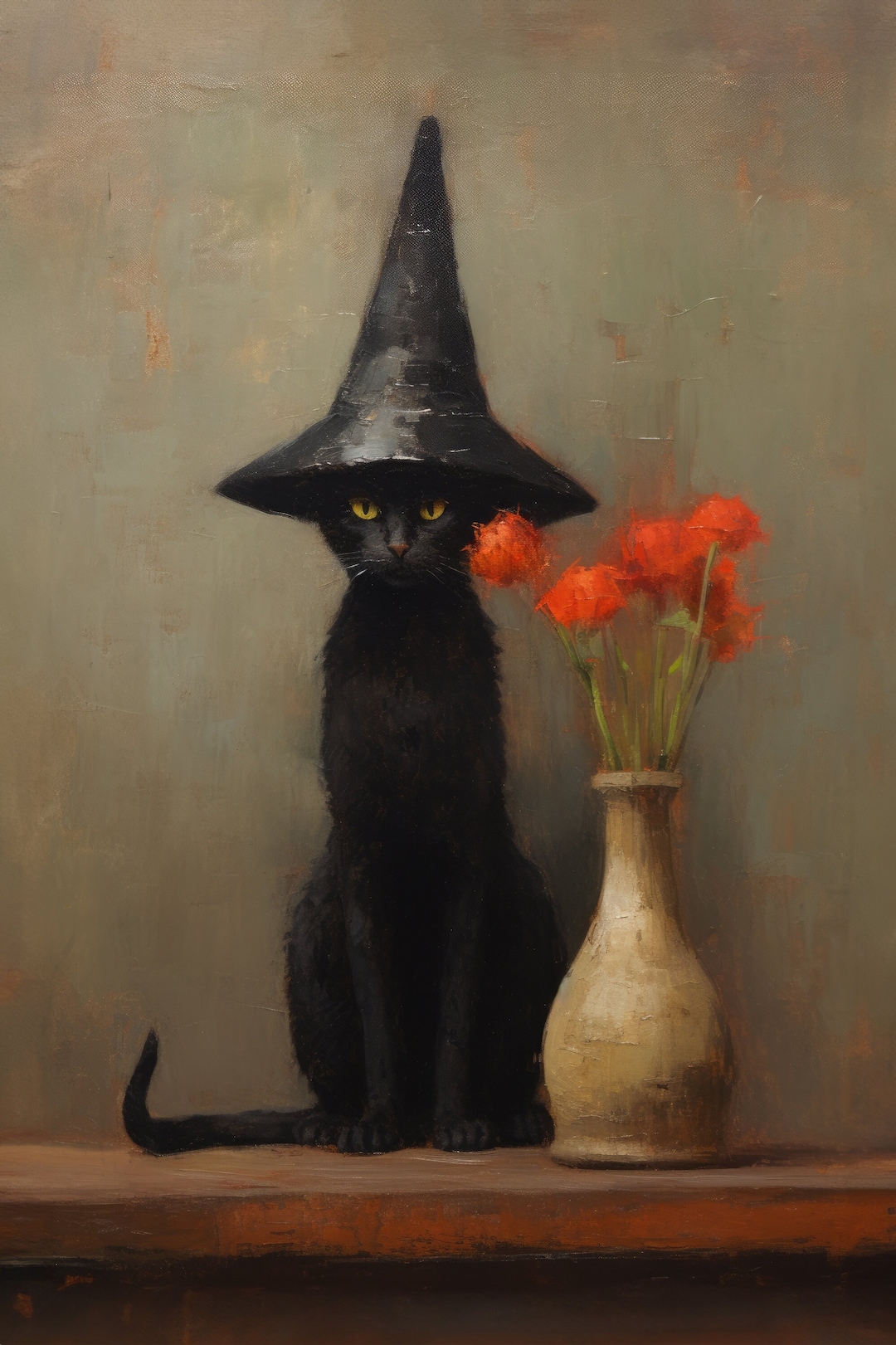 The Witches Cat Printable, Downloadable, Wall Art, Poster, Art, Large ...