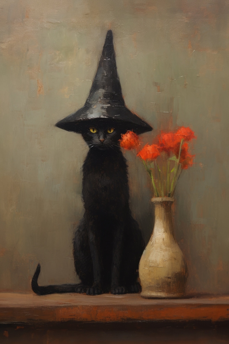 The Witches Cat Printable, Downloadable, Wall Art, Poster, Art, Large ...