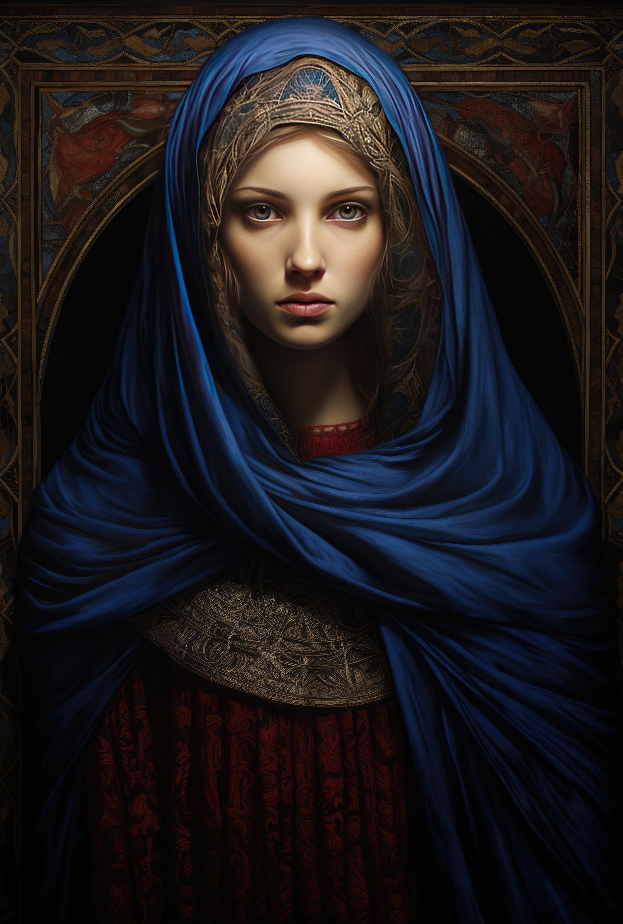 The Blue Lady Printable, Downloadable, Wall Art, Poster, Art, Large ...