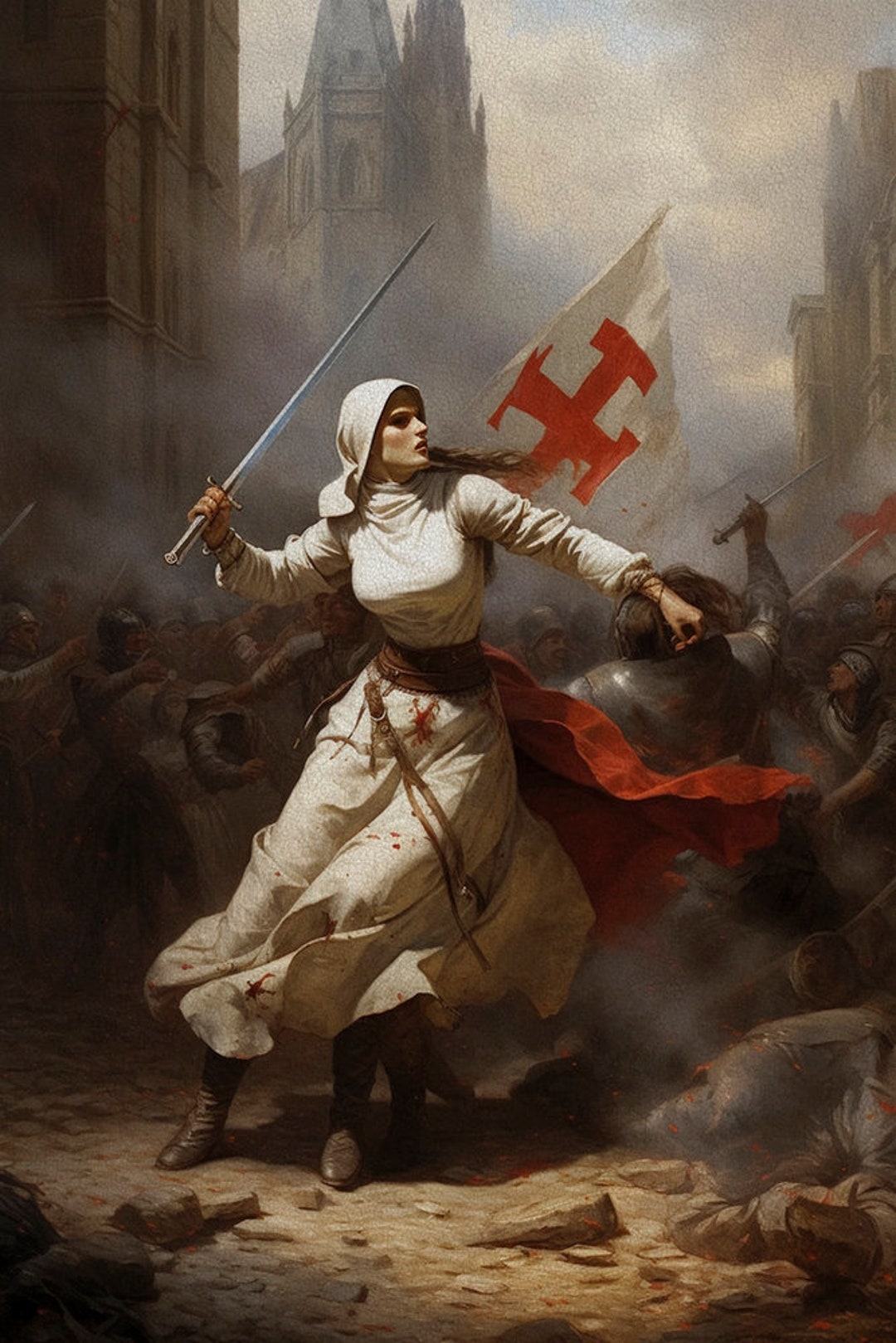 Female Crusader Digital Artwork - Etsy