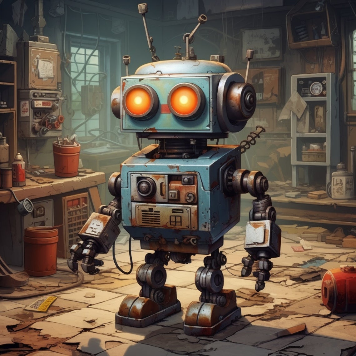 Robbie the Robot Printable, Downloadable, Wall Art, Poster, Art, Large ...