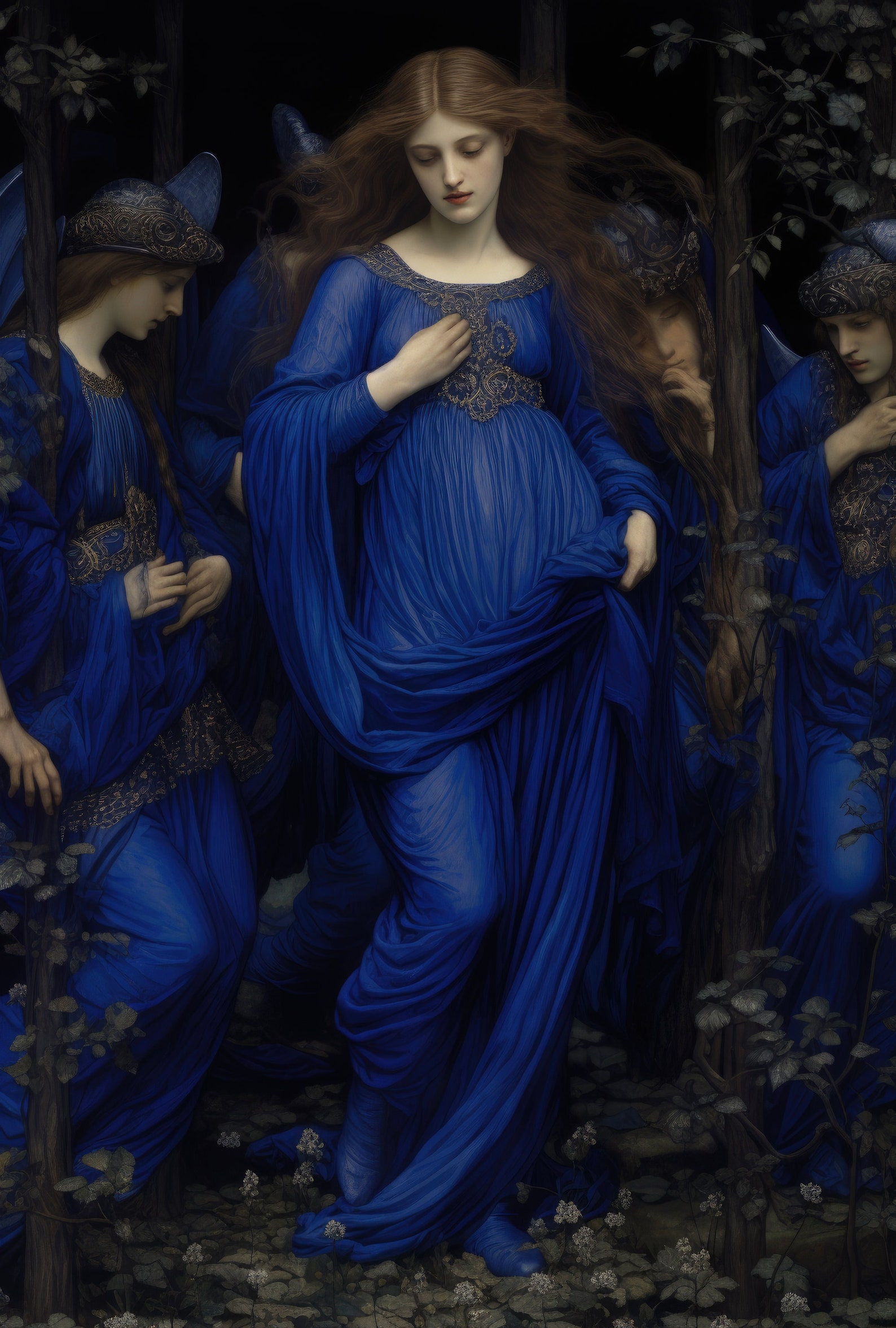 The Lady in Blue Printable, Downloadable, Wall Art, Poster, Art, Large ...