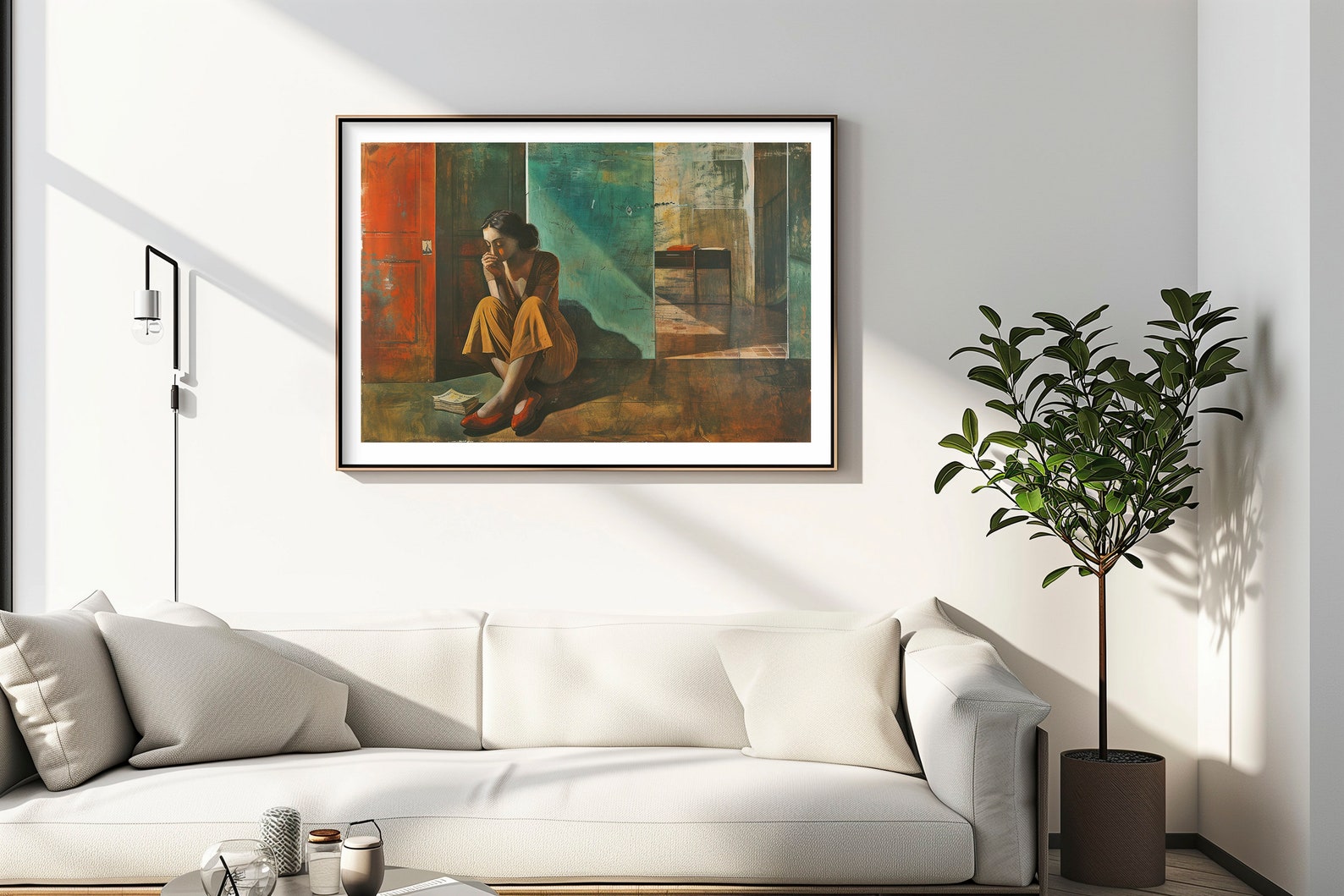 Contemplation in the Style of Balthus, Printable, Downloadable, Wall ...