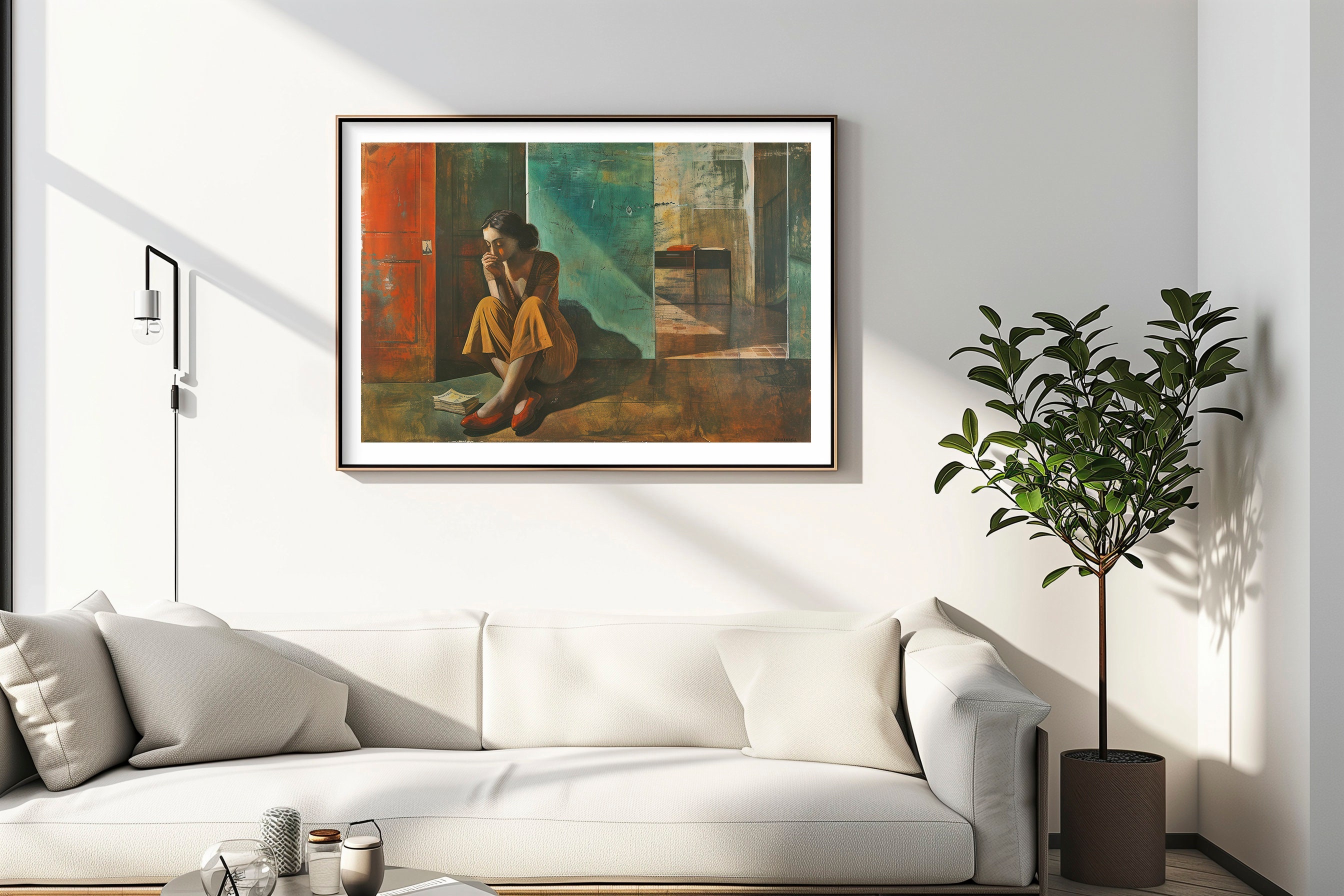 Contemplation in the Style of Balthus, Printable, Downloadable, Wall ...