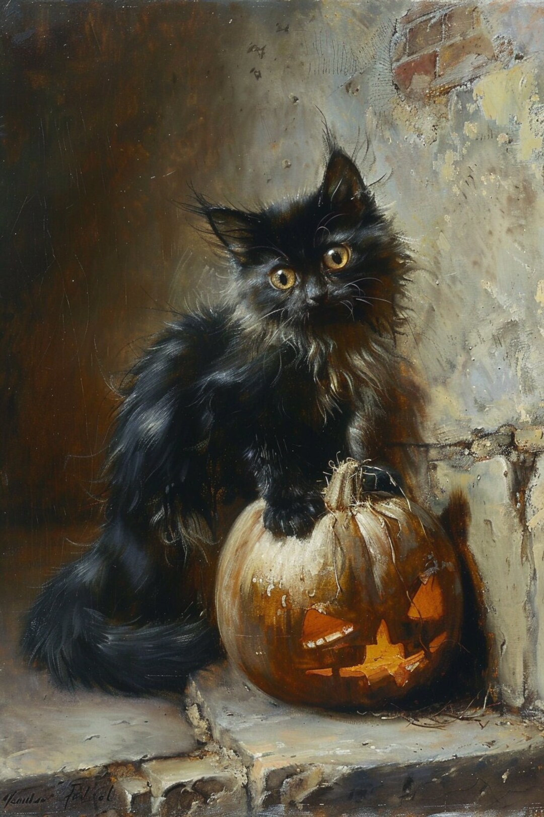 The Witches Kitten, Printable, Downloadable, Wall Art, Poster, Art ...
