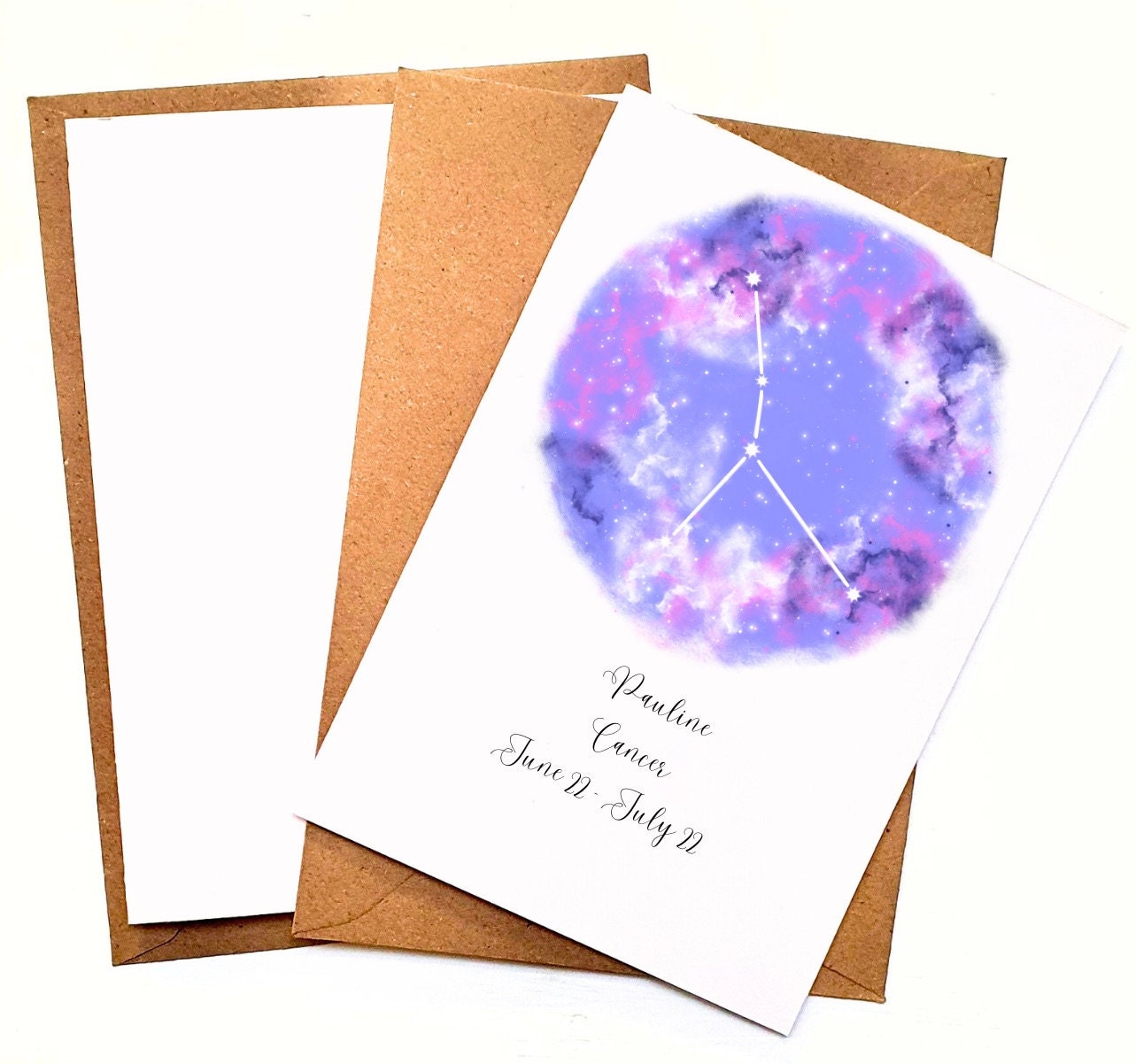 Personalized Zodiac Star Sign Birthday Card: Celestial Greeting - Etsy UK