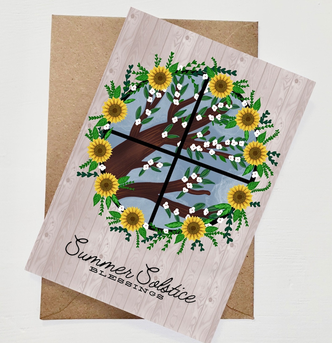 Summer Solstice, Litha, Blessing Greeting Card, Wicca, Wiccan, Pagan ...