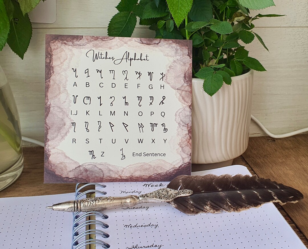 Witches Alphabet, Book of Shadow Pages, Witchy Art Print, Witchy Vibe ...