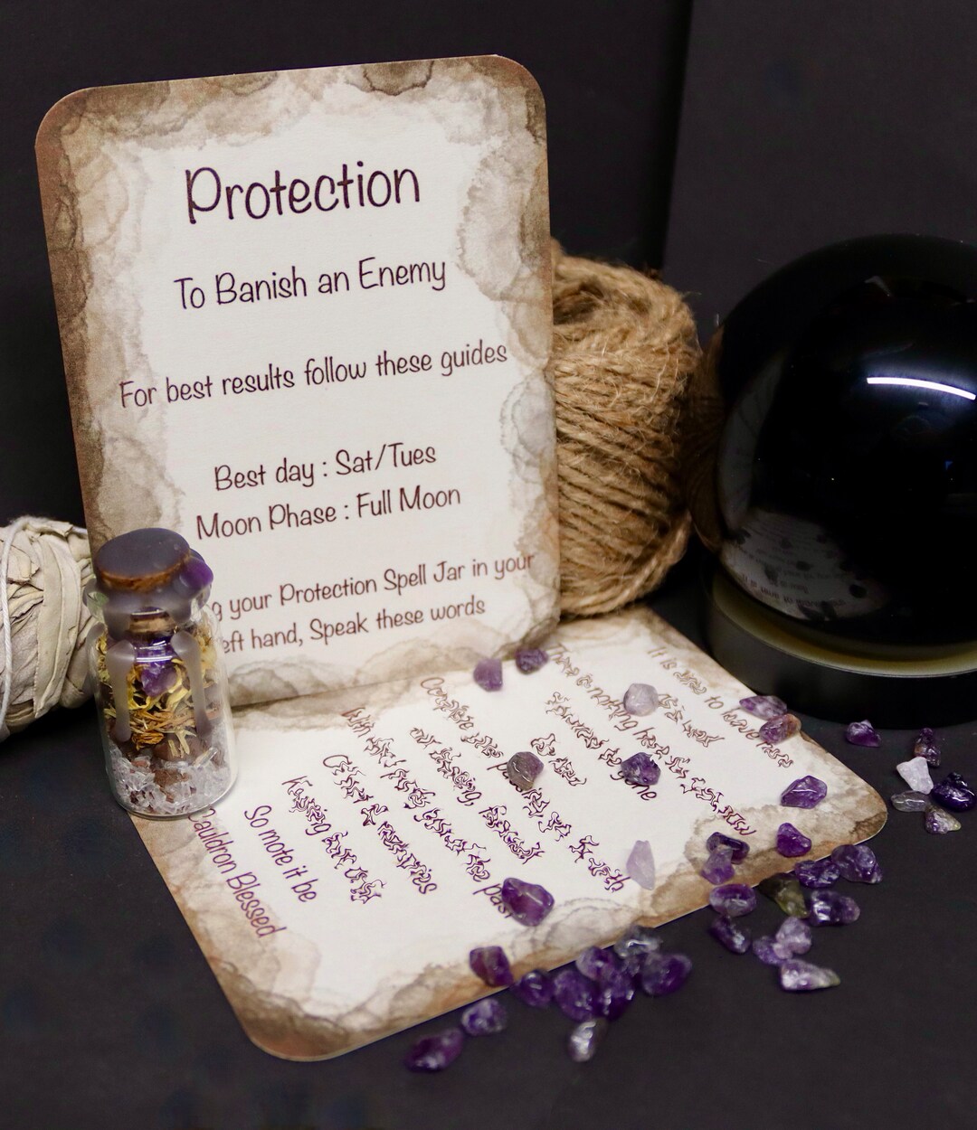 Powerful Banishing Spell Jar: Witchcraft Protection Kit - Etsy