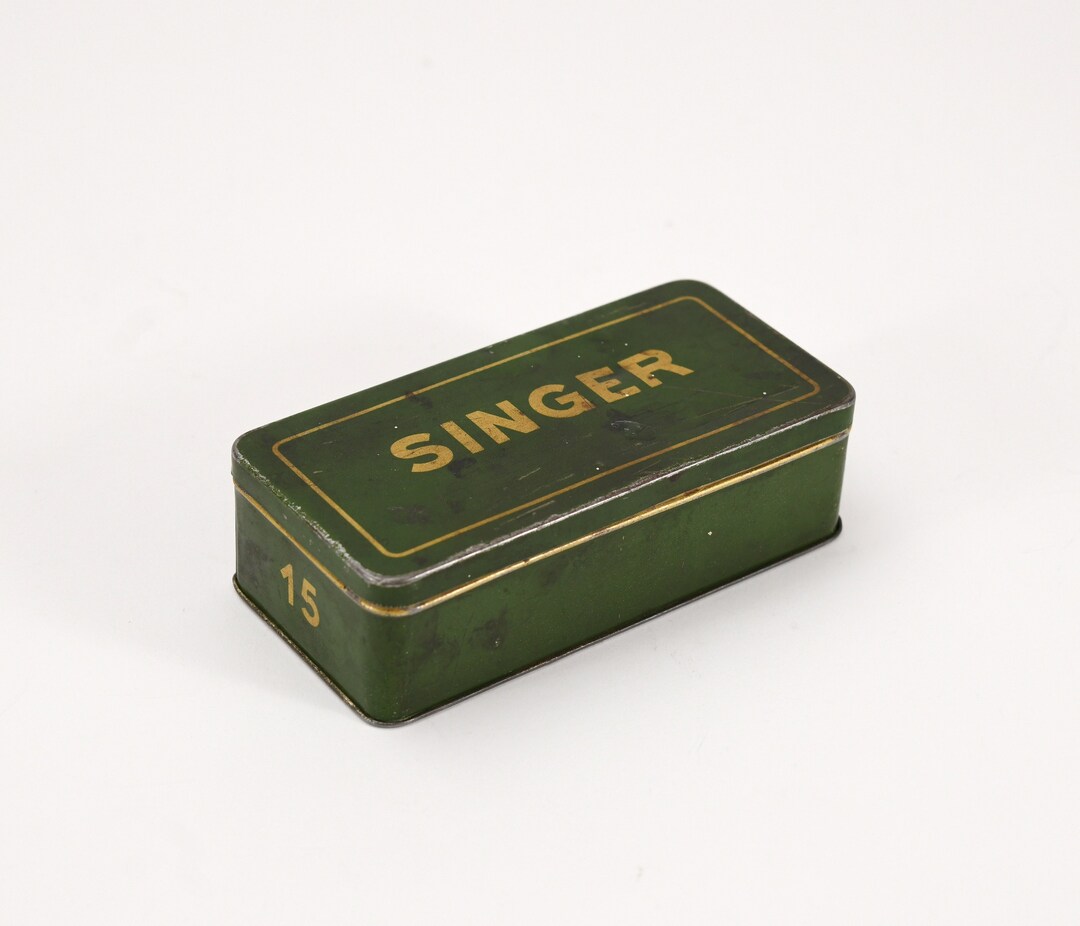 Antique Singer Tin Can I 30s I Art Deco Tin Can I Sewing Accessories I ...