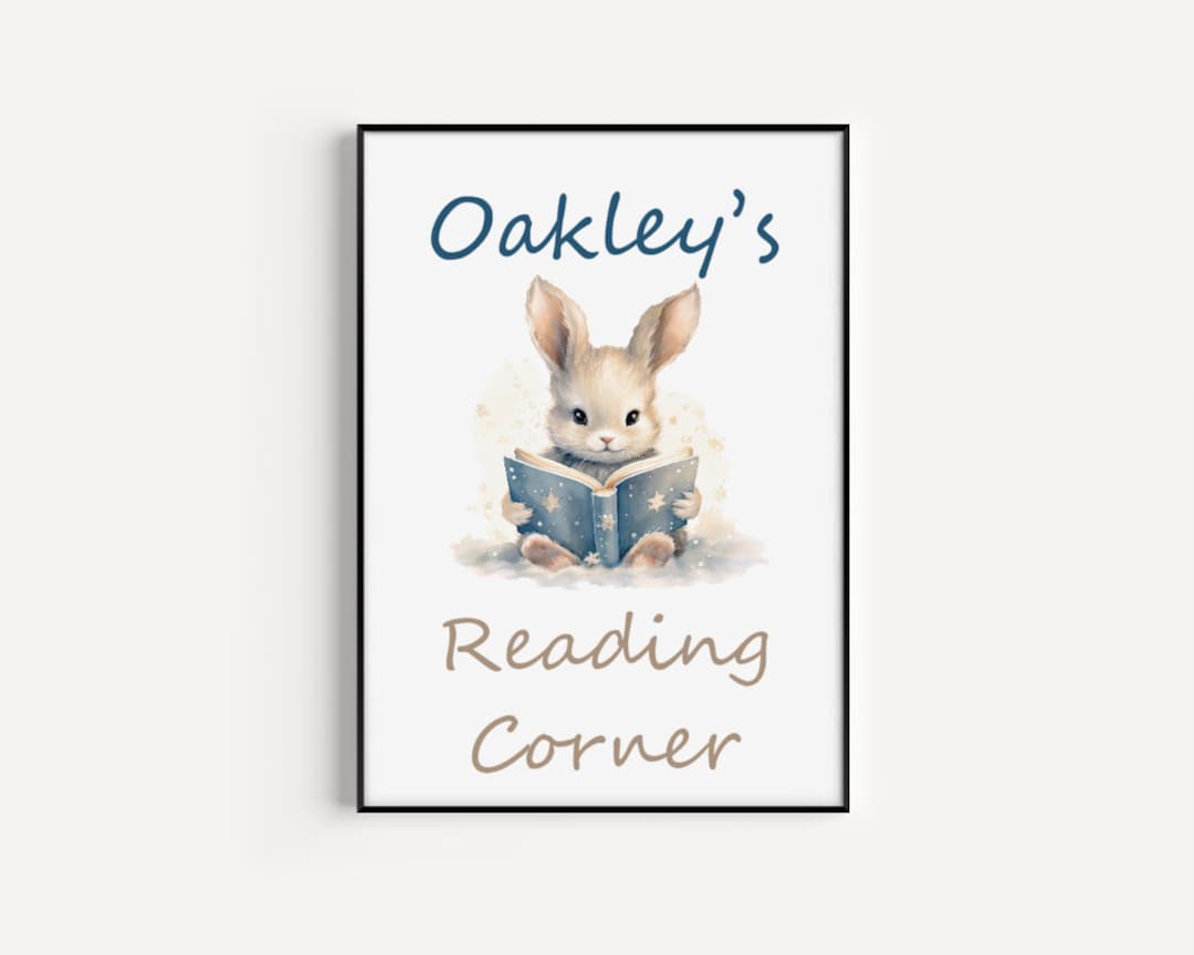 Cute Personalised Reading Corner Quote Print, Nursery Print, Kids Wall ...