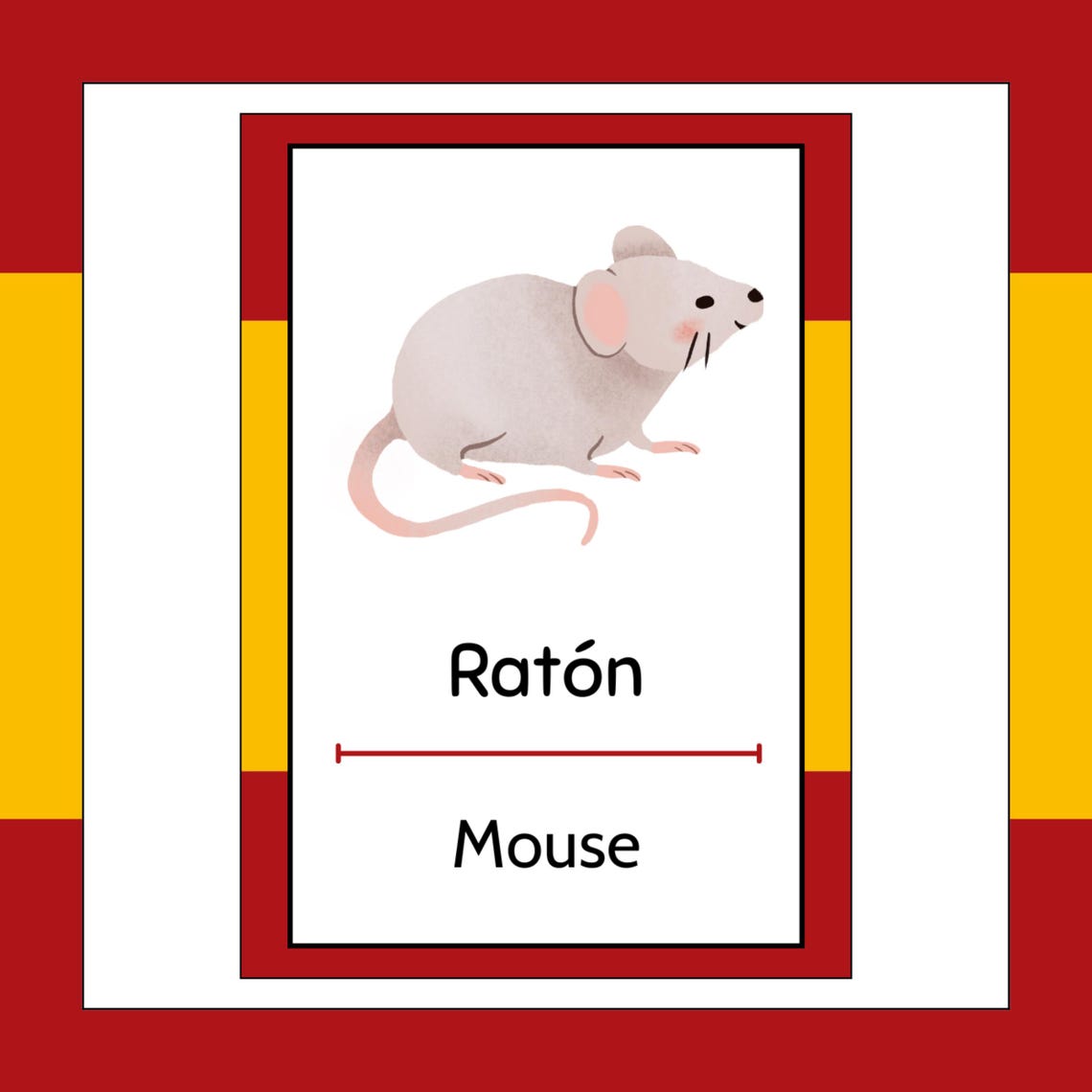 Spanish Animal Flashcards: Bilingual Learning Tool (digital Download ...