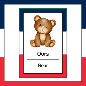 Learn French Animal Flashcards: French With English Translation ...