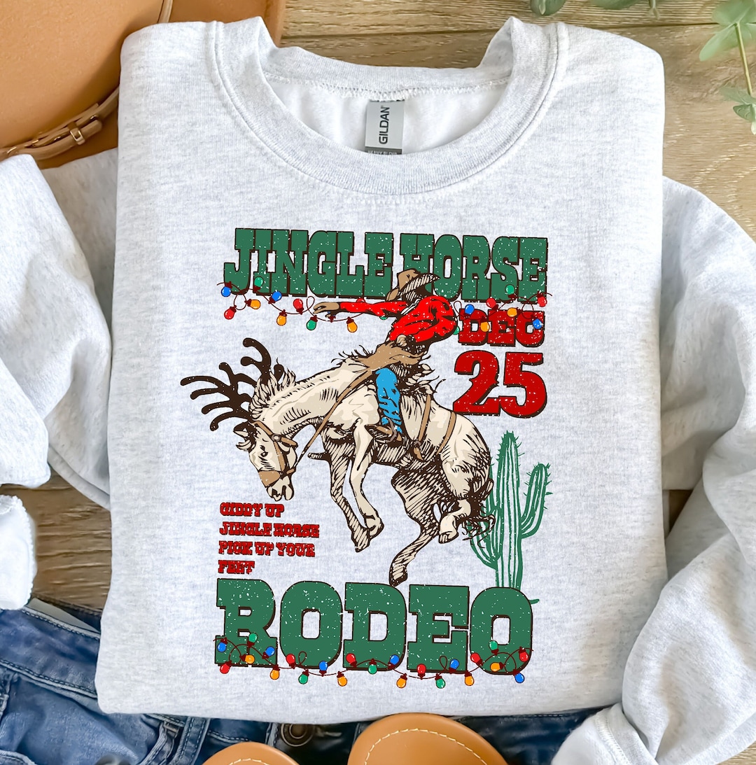 Rodeo Christmas Sweatshirt, Cowboy Christmas Sweatshirt, Funny Western ...