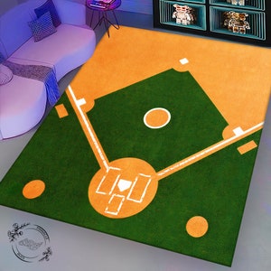 Baseball Field Rug - Unique Gift for Baseball Enthusiasts - Classic ...