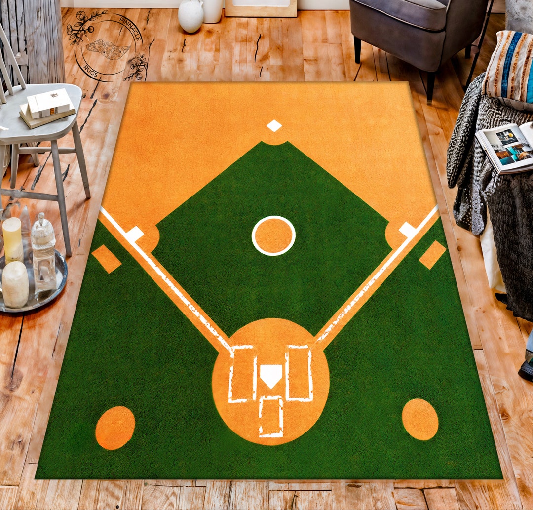 Baseball Field Rug - Unique Gift for Baseball Enthusiasts - Classic ...