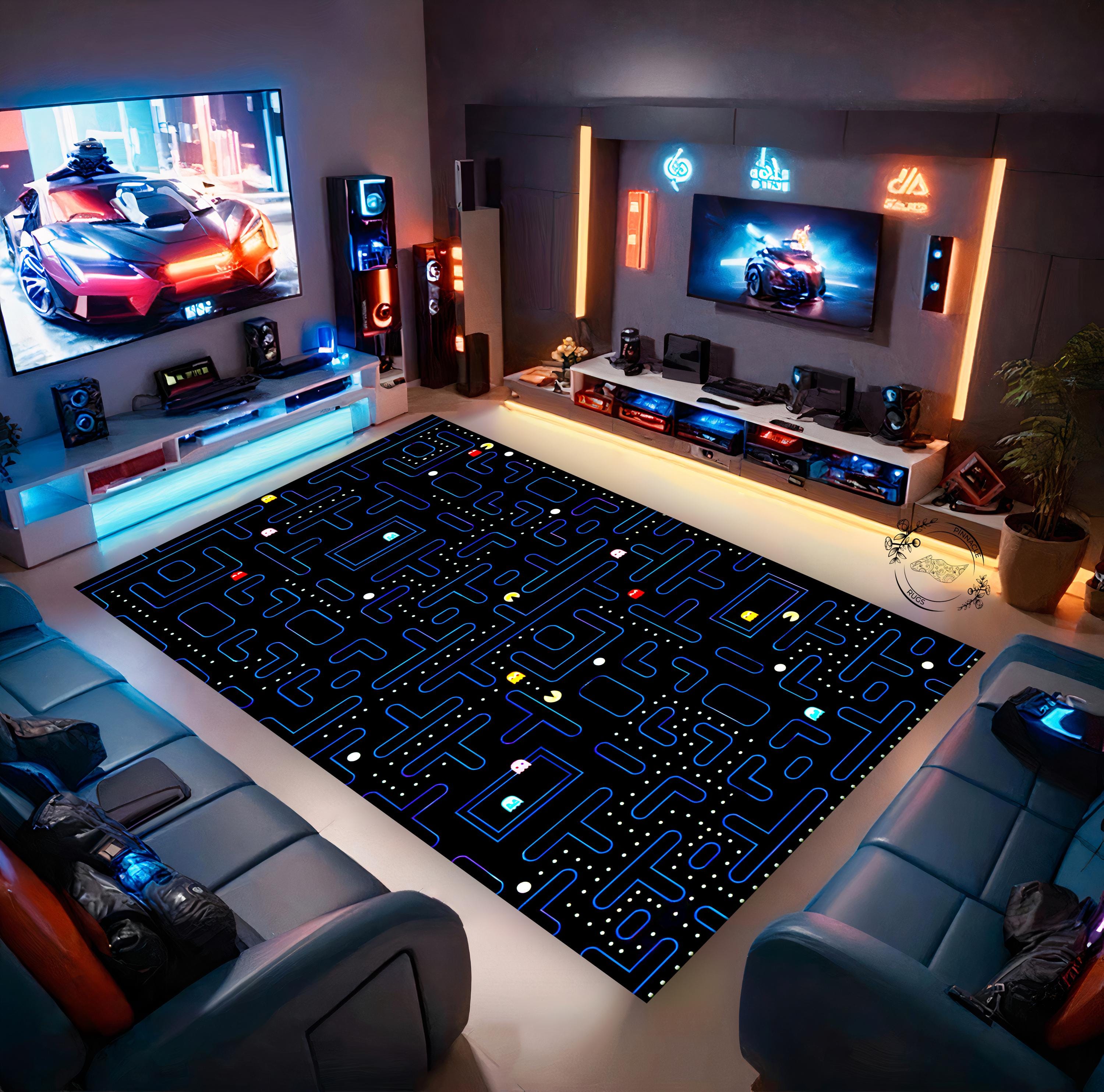 Game On! Fun Retro Gaming Rug - Quirky Video Game Themed Area Rug ...