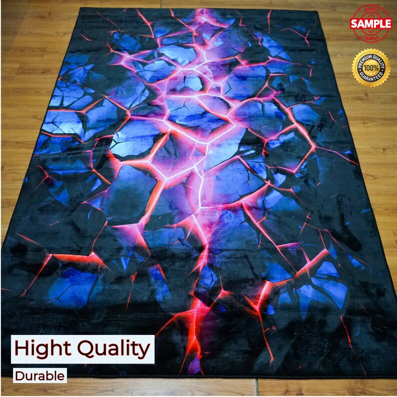 Neon Gaming Rug Brighten up Your Space in Style Gamer's Dream Neon Rug ...