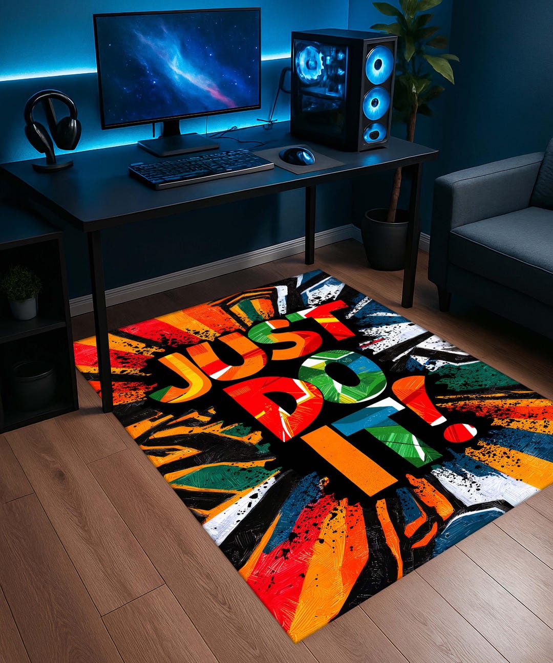 Get Pumped With This Motivational Sports Rug – Elevate Your Workout ...