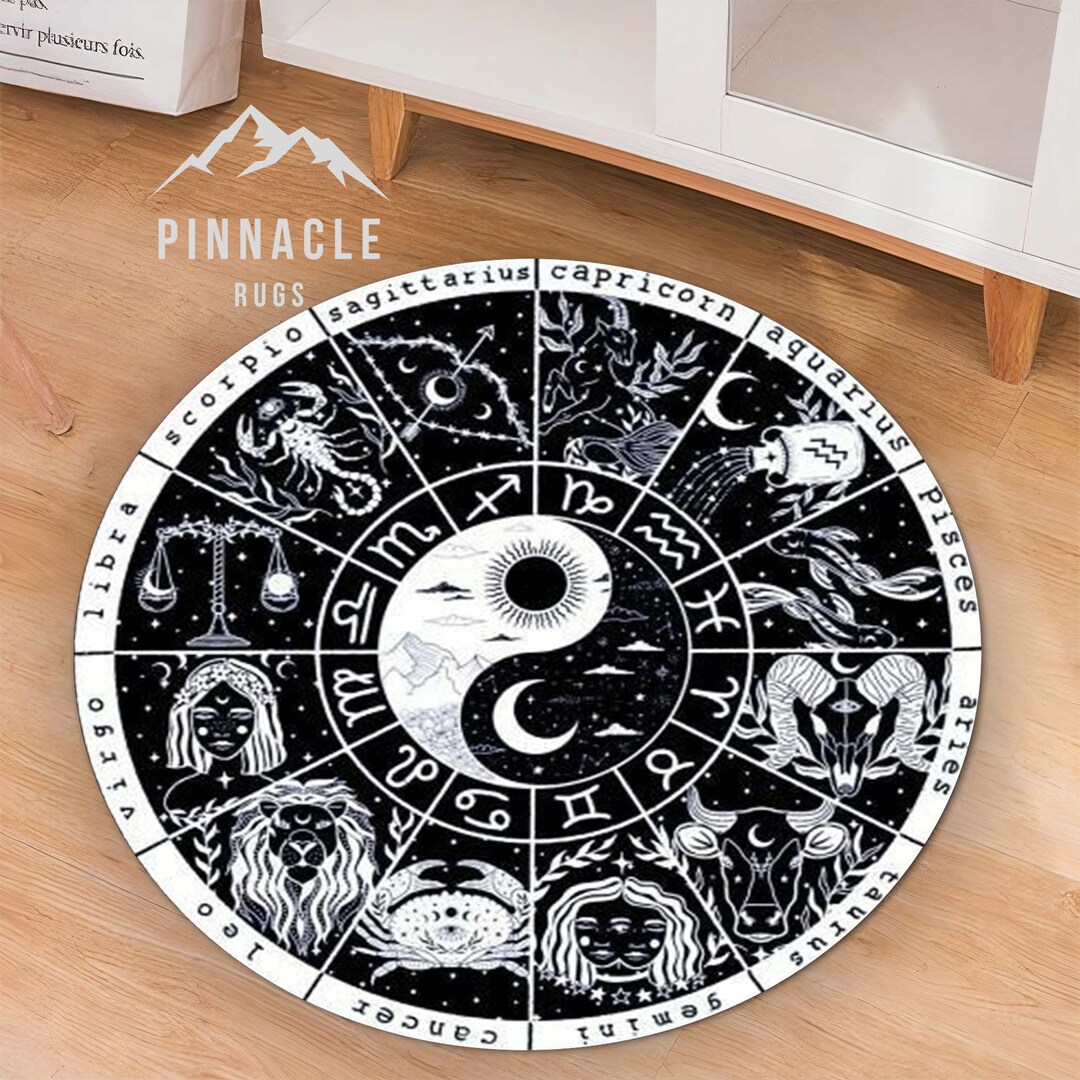 Yin-yang Rug,living Room Rug, Round Rug, Round Carpet, Ying Yang ...