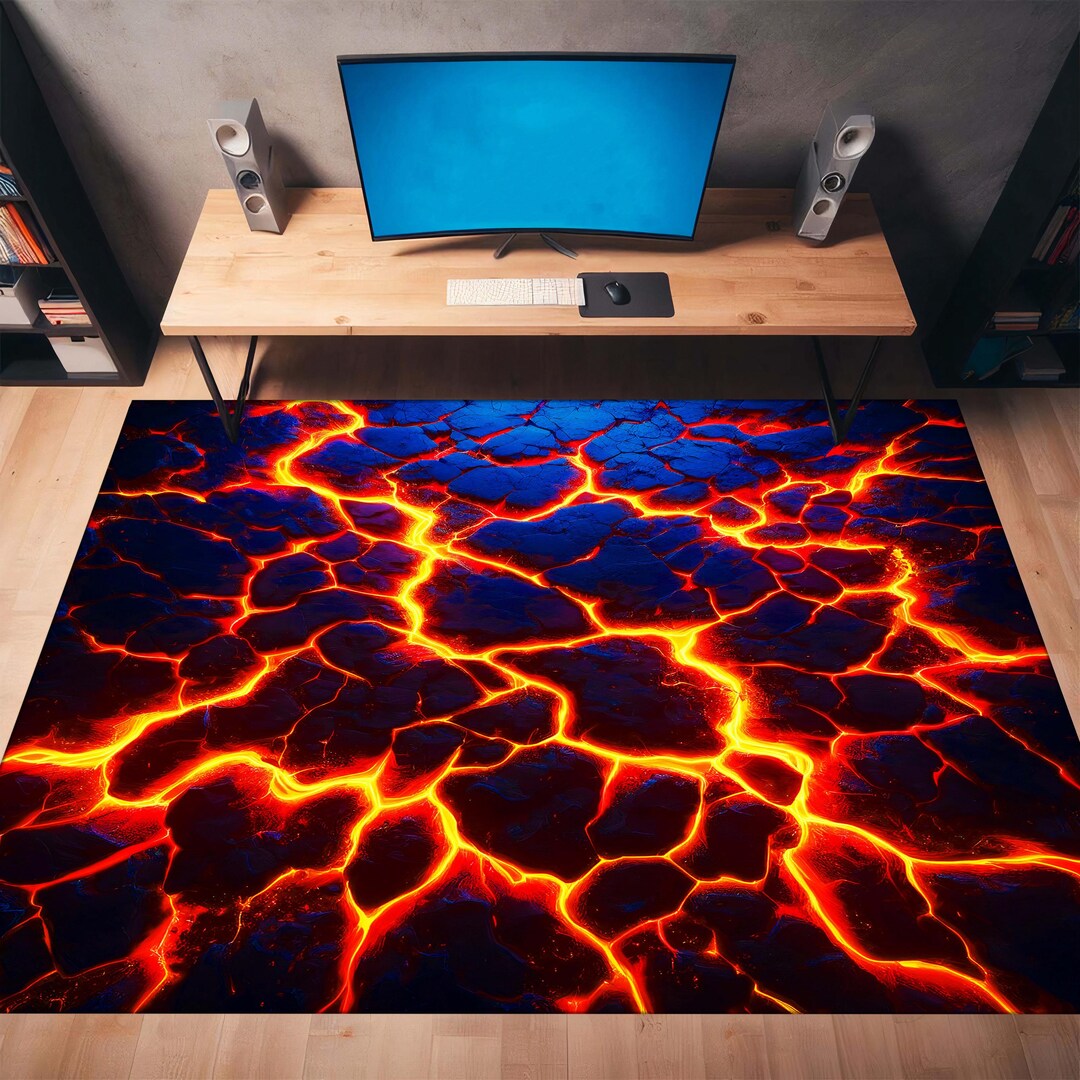 Inferno Gaming Mat - Turn up the Heat With This Lava Crack Design - Add ...