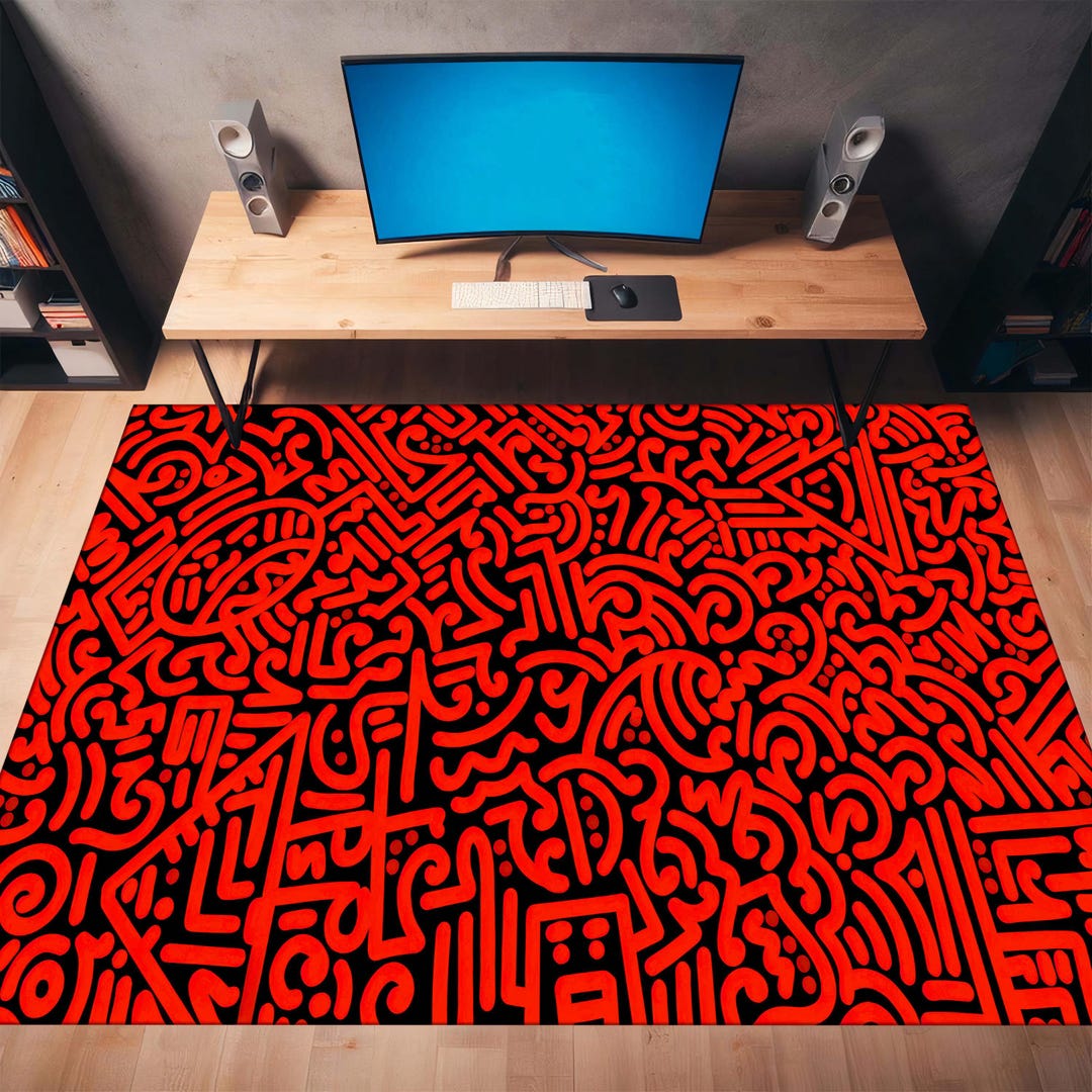 Funky Graffiti Rug - Unique Accent for Hip Home Interiors - Modern ...
