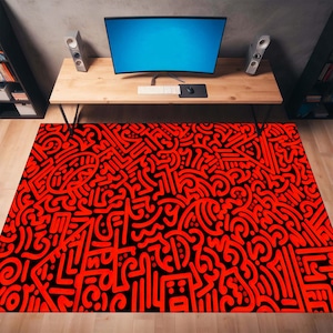 Funky Graffiti Rug - Unique Accent for Hip Home Interiors - Modern ...