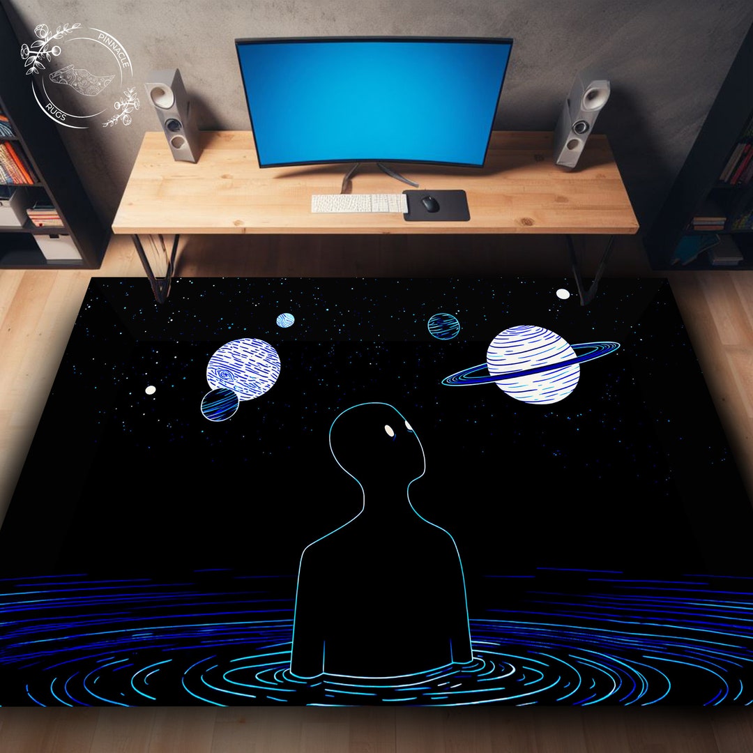 Celestial Space Rug With Planets Out of This World Galactic Area Rug ...