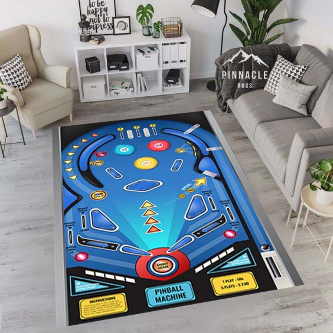 Pinball Playfield Rugs, Pinball Rug, Cool Rug, Kids Room Rug, Fan Rug ...